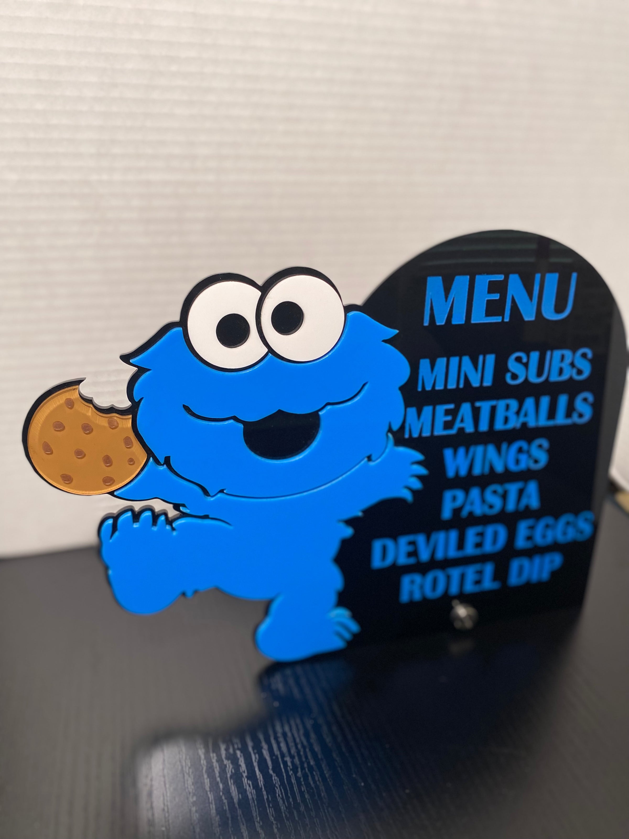 Cookie Monster Theme Menu | Mrs. B's Creations Party Boutique
